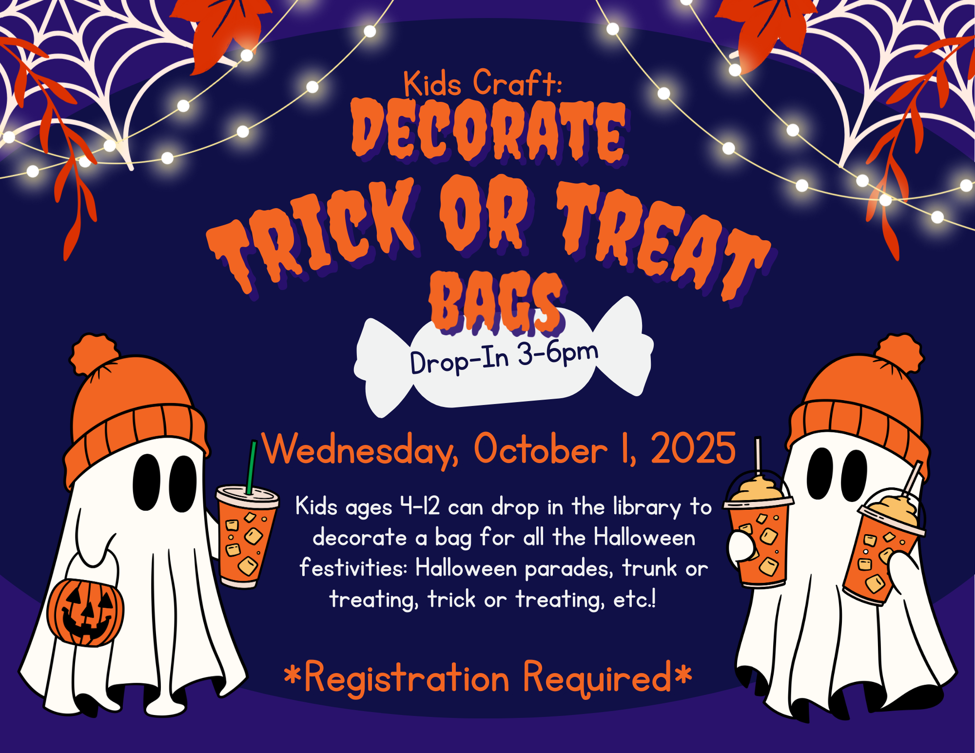 Decorate Trick or Treat Bags - Roxana Public Library